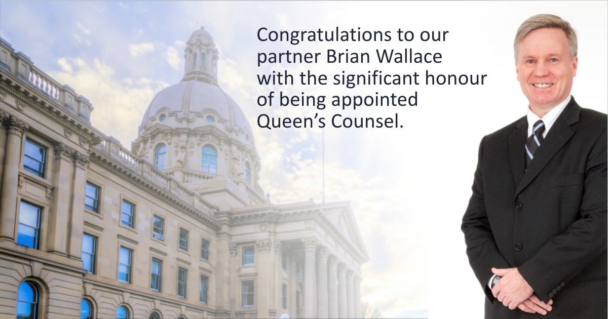 Brian Wallace Appointed Queen's Counsel - Duncan Craig LLP - Edmonton ...